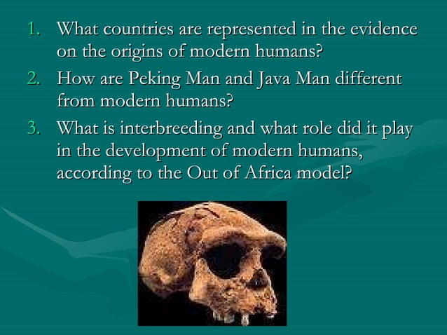 Genetic Evidence For Theories Of Human Dispersal | PPT