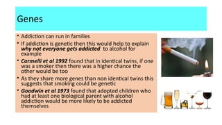 Genetic explanations of addiction. GCSEpptx | PPTX