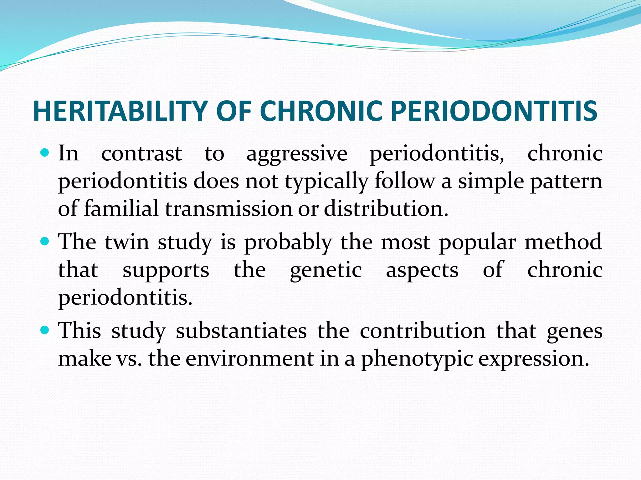 Genetic factors and periodontal disease | PPTX