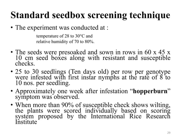 Genetic improvement for bph tolerance in rice | PPTX
