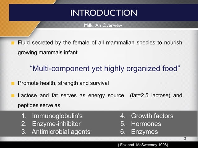 Genetic improvement of bovine milk composition | PPT