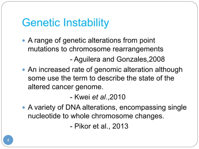 Genetic instability | PPTX