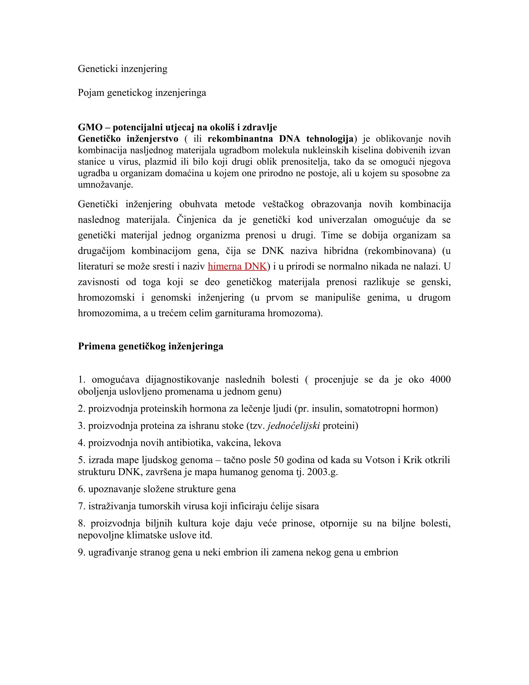 Geneticki inzenjering ij | PDF