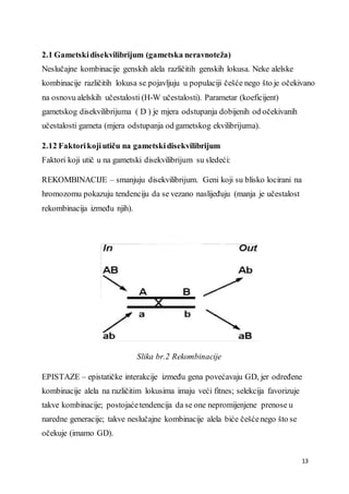 Geneticko opterecenje populacija | DOCX