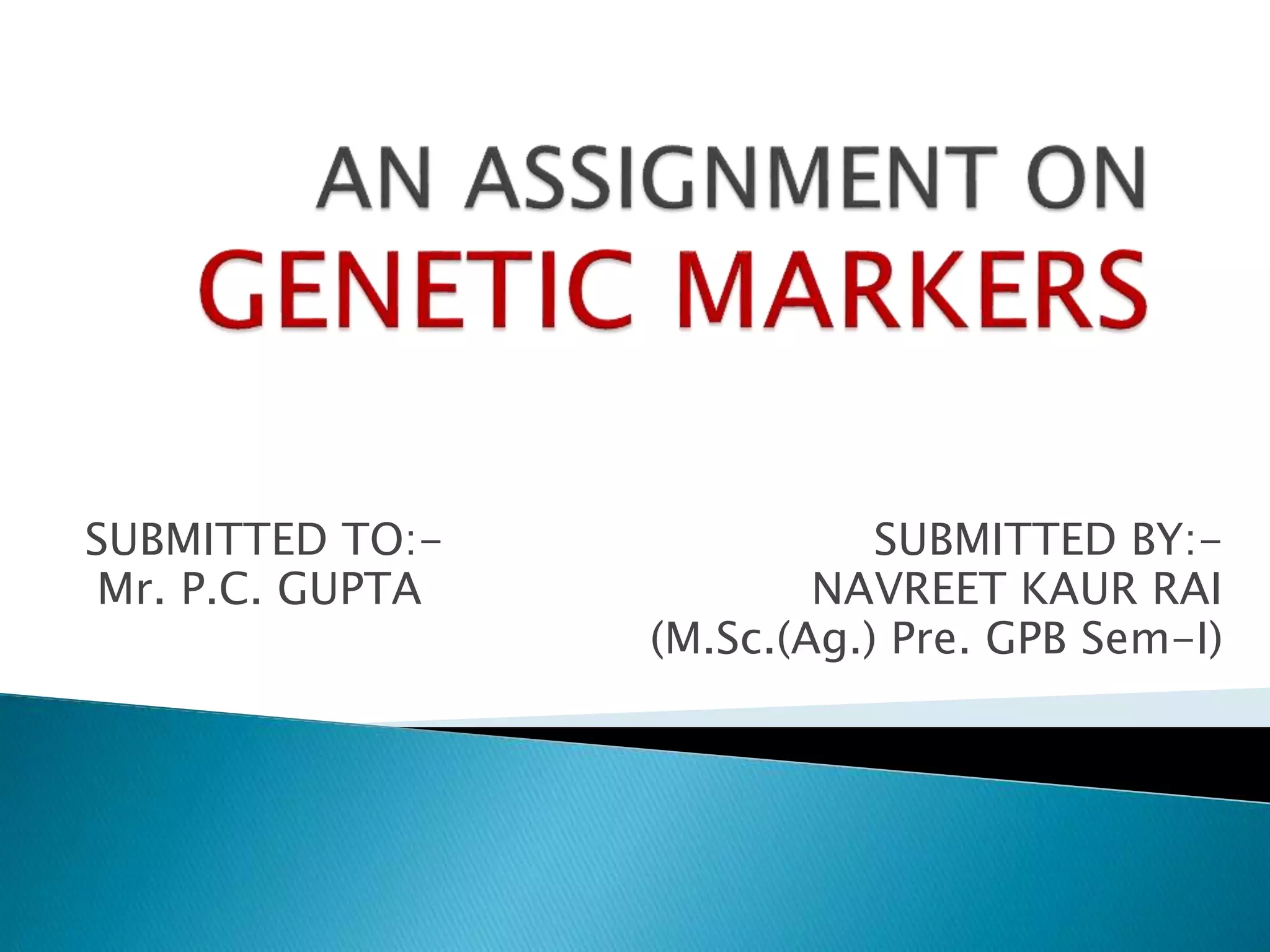 Genetic markers | PPSX