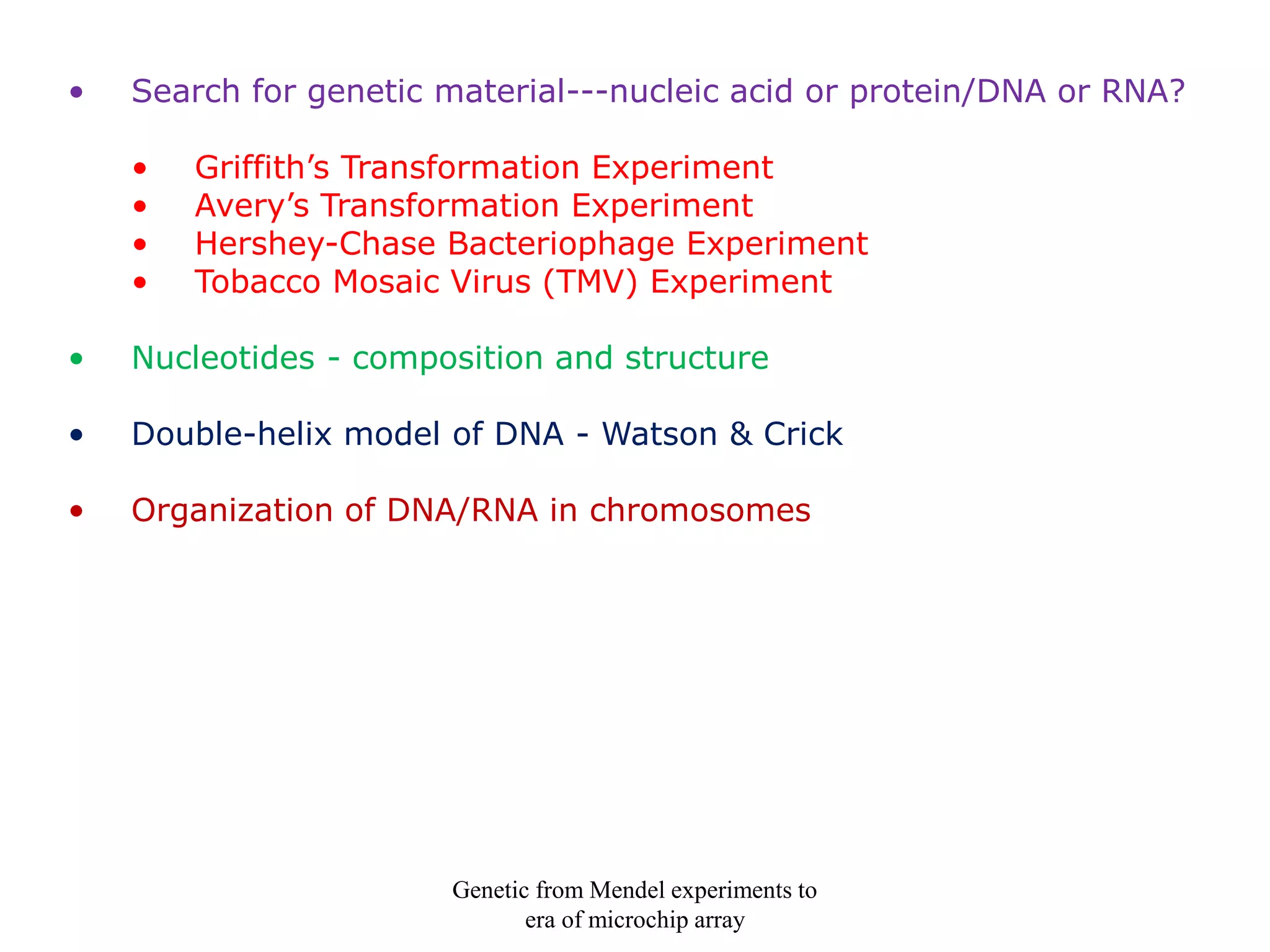 Genetic material early experiments structure of DNA.pdf