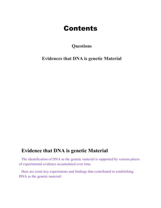 Evidence that DNA is genetic Material || RNA: roles in heredity and ...