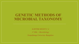 Genetic methods of microbial taxonomy | PPT