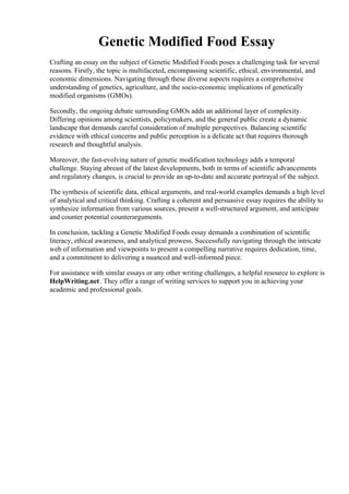 Genetic Modified Food Essay.pdf