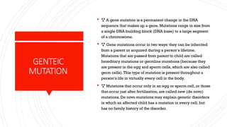 GENETIC MUTATION.pptx (M.Sc Nursing ) I y | PPT