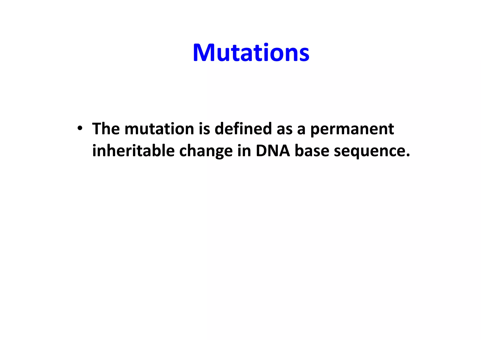Genetic mutations | PDF