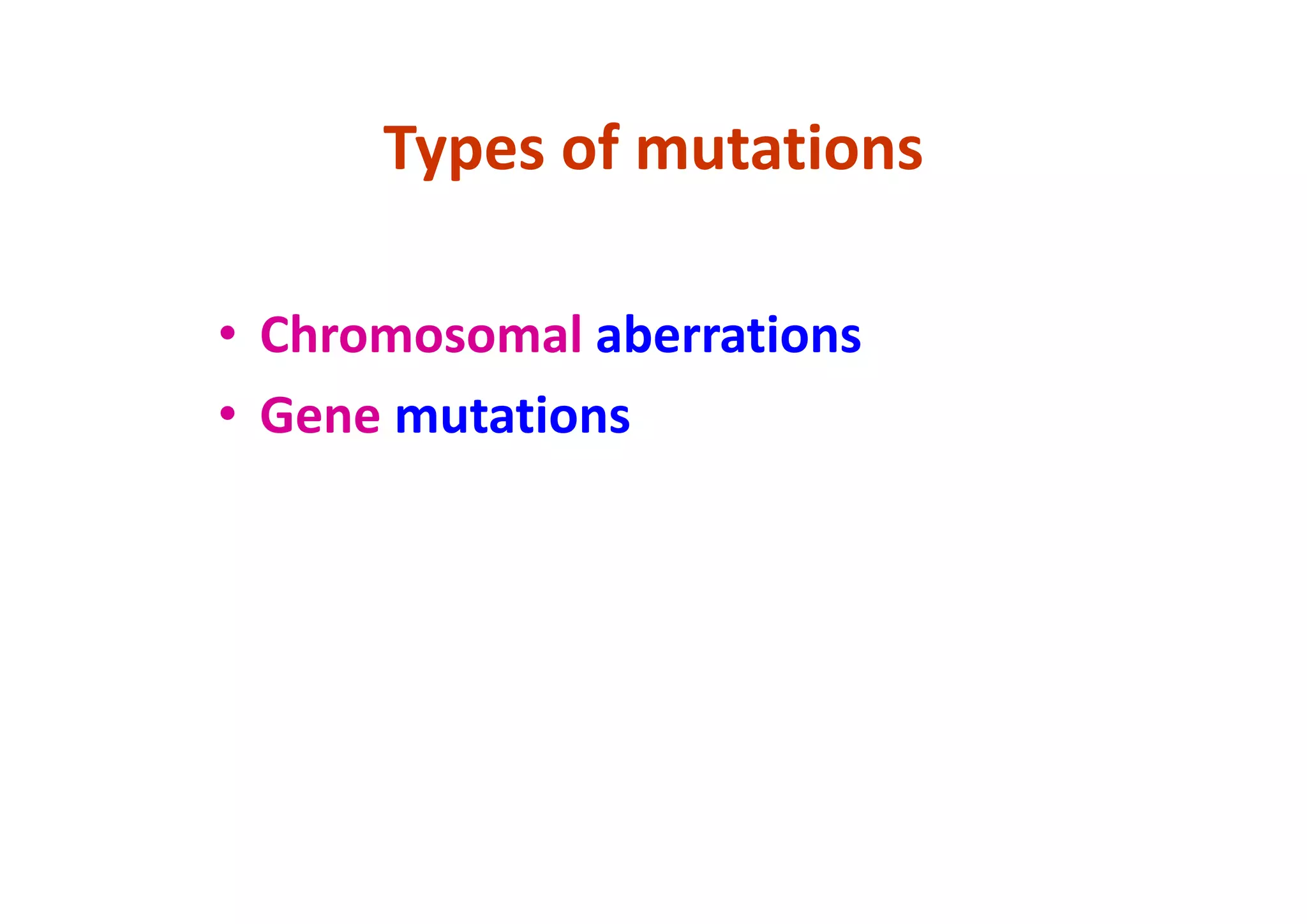 Genetic mutations | PDF