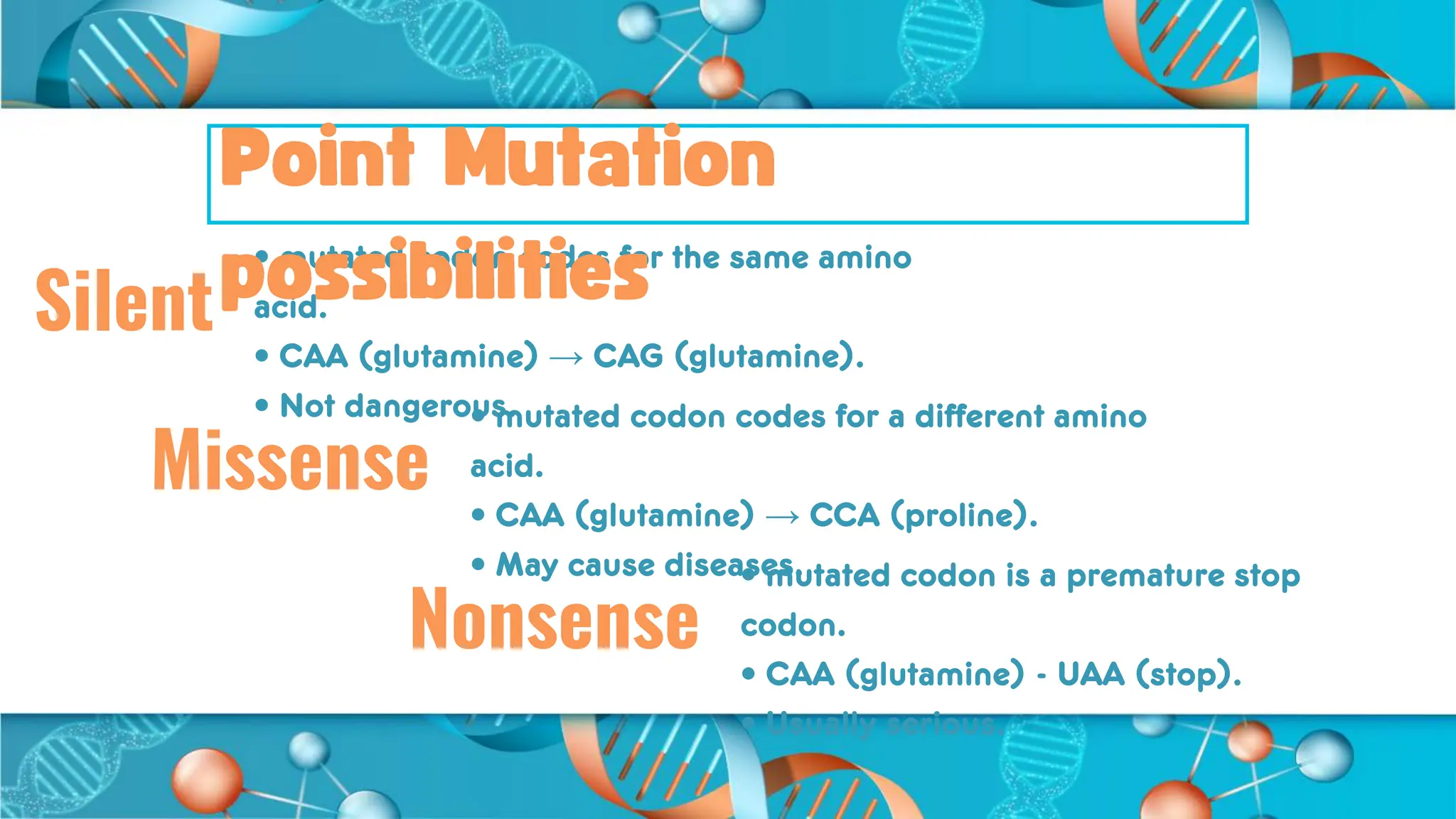 Genetic Mutations dieses A genetic mutation is a change that occurs in ...