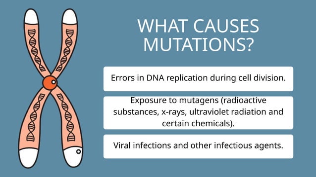 Genetic Mutations Science Presentation in Blue Orange Flat Graphic ...