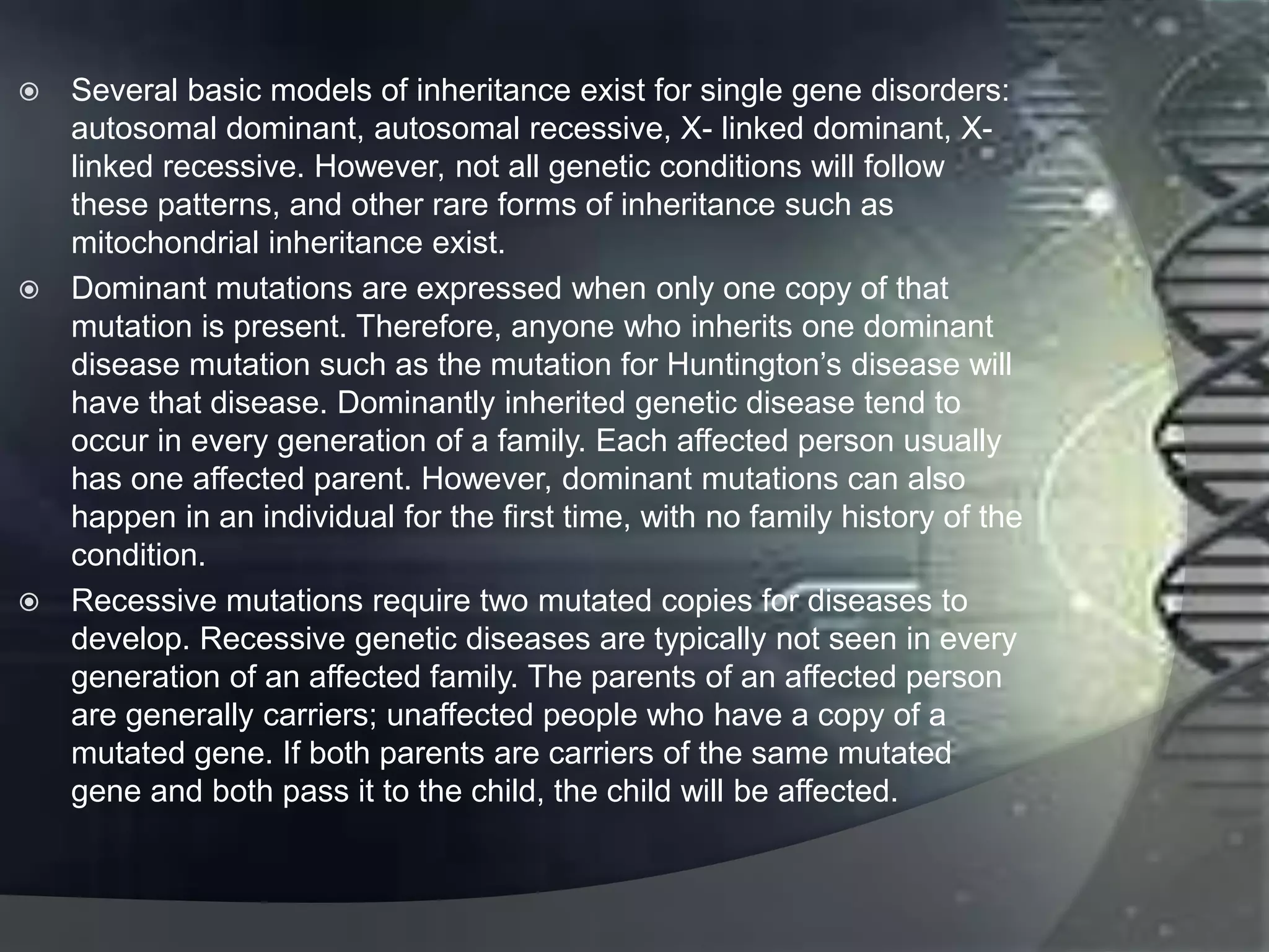 Genetic pattern of inheritance | PPTX