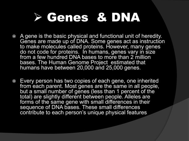 Genetic pattern of inheritance | PPTX