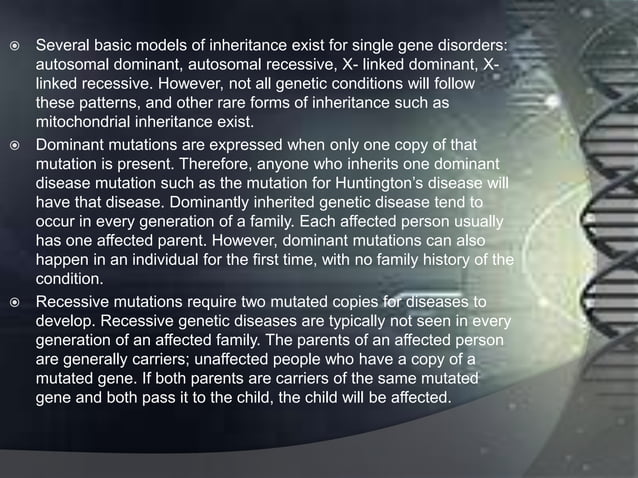 Genetic pattern of inheritance | PPTX