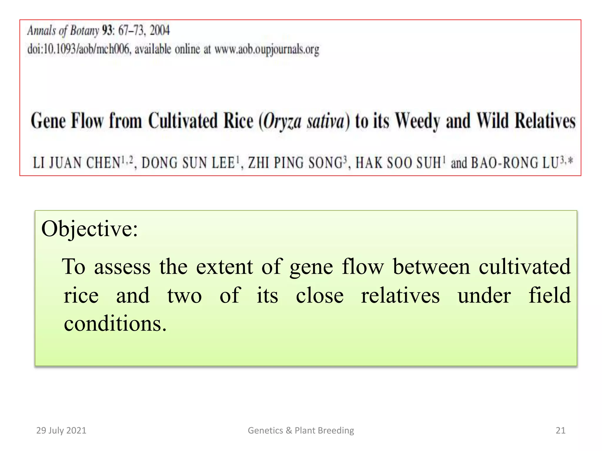 Genetic pollution | PPTX