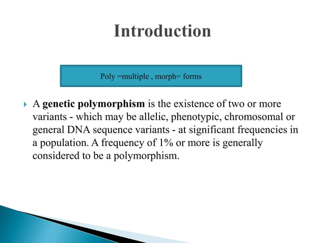 Genetic polymorphism | PPTX