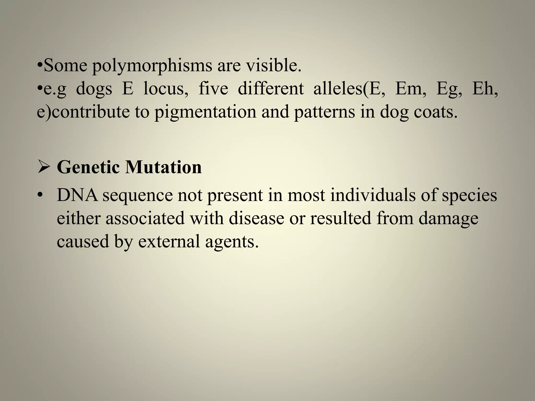 Genetic polymorphism and It's Applications | PDF