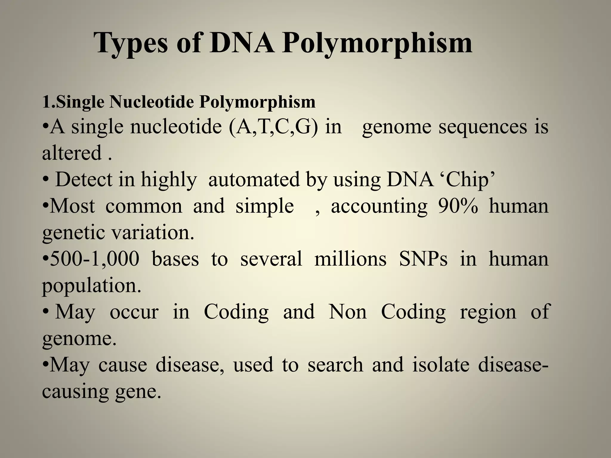 Genetic polymorphism and It's Applications | PDF