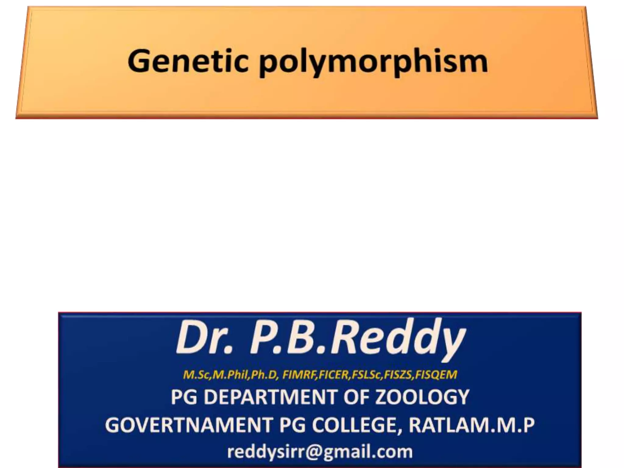 Genetic polymorphism | PPTX