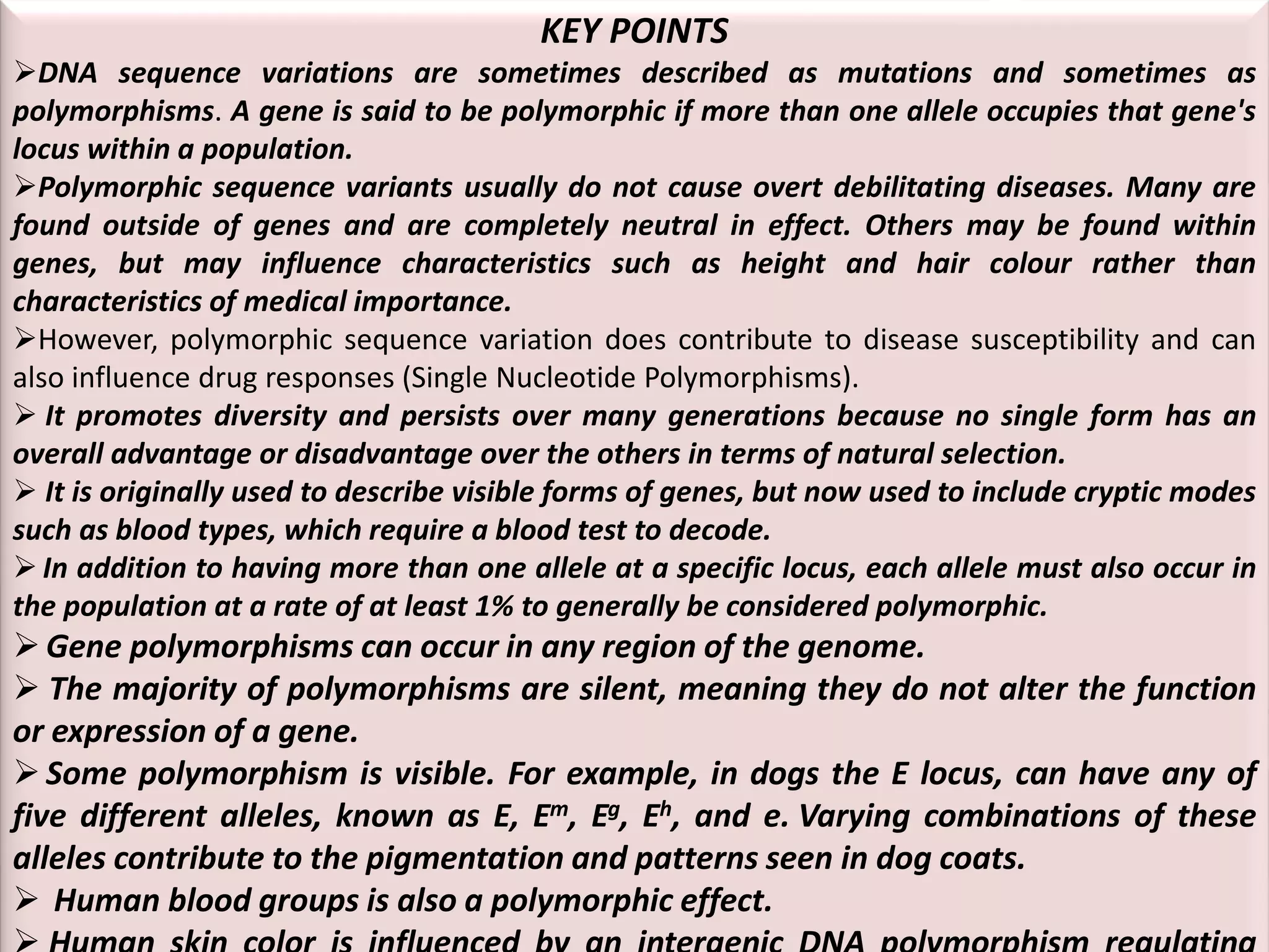 Genetic polymorphism | PPTX