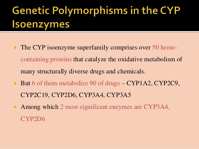 Genetic polymorphism in drug metabolism Genetic polymorphism in drug metabolism