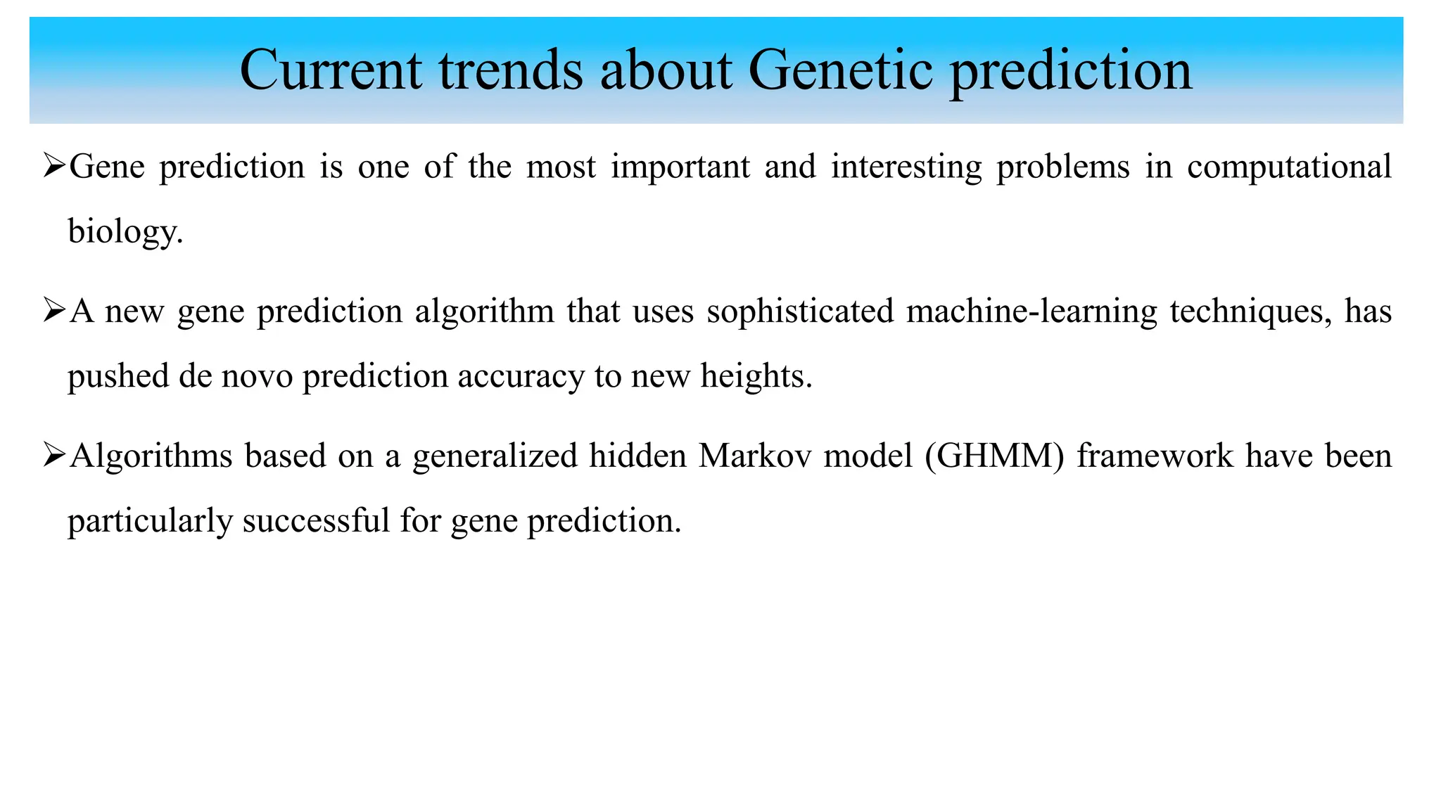 Genetic prediction using Machine Learning Techniques .pptx