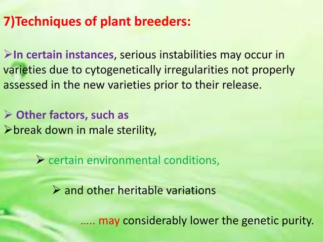 Genetic principles of seed production | PPTX | Agriculture | Industries