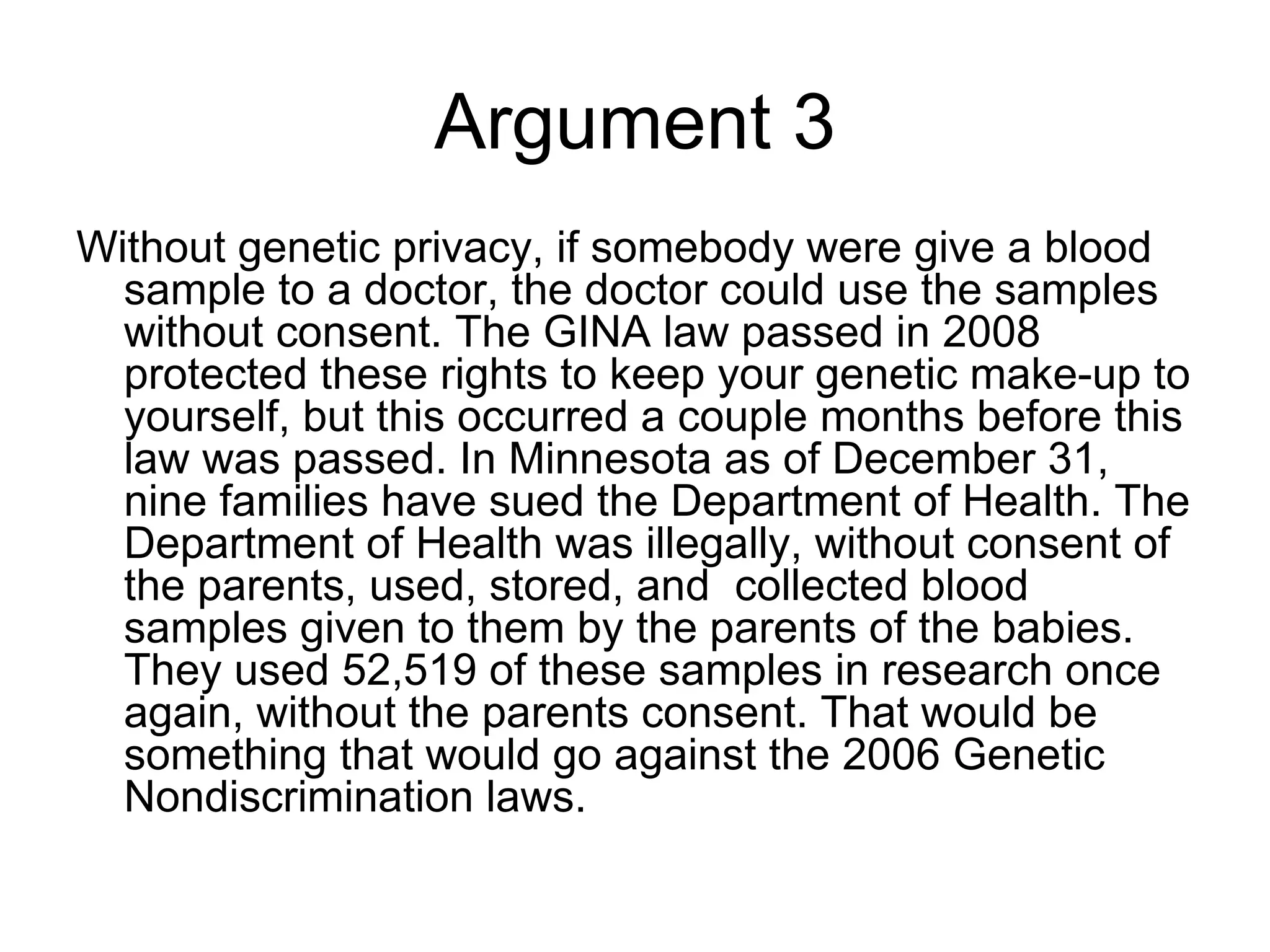 Genetic privacy | PPT