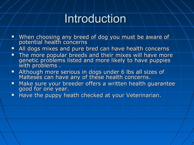 Genetic Disorders Maltese | PPT | Eye and Vision Conditions | Diseases ...