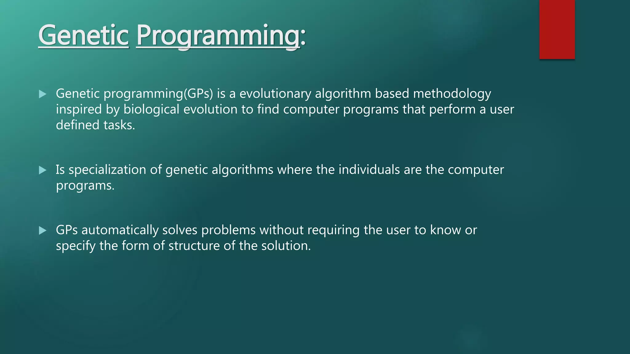 Genetic programming | PPTX