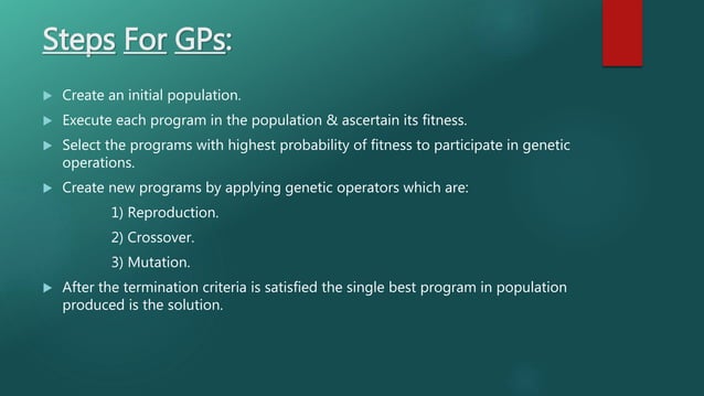 Genetic Programming Pptx Programming Languages Computing