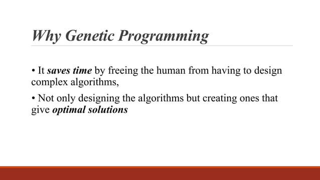 Genetic programming | PPTX