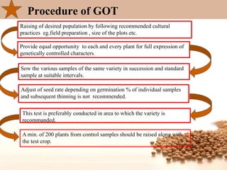 GENETIC PURITY TEST through morphological and biochemical tests.pptx