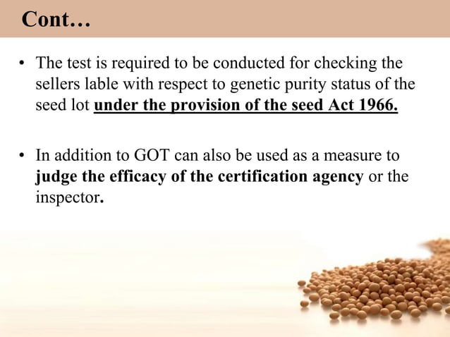 GENETIC PURITY TEST through morphological and biochemical tests.pptx