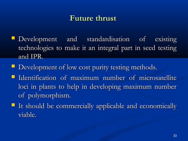 Genetic purity testing | PPT | Genetics | Science