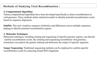 Genetic Recombination in Viruses: Mechanisms and Implications | PPTX