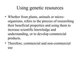 Genetic resouces ppt | PPT | Agriculture | Industries