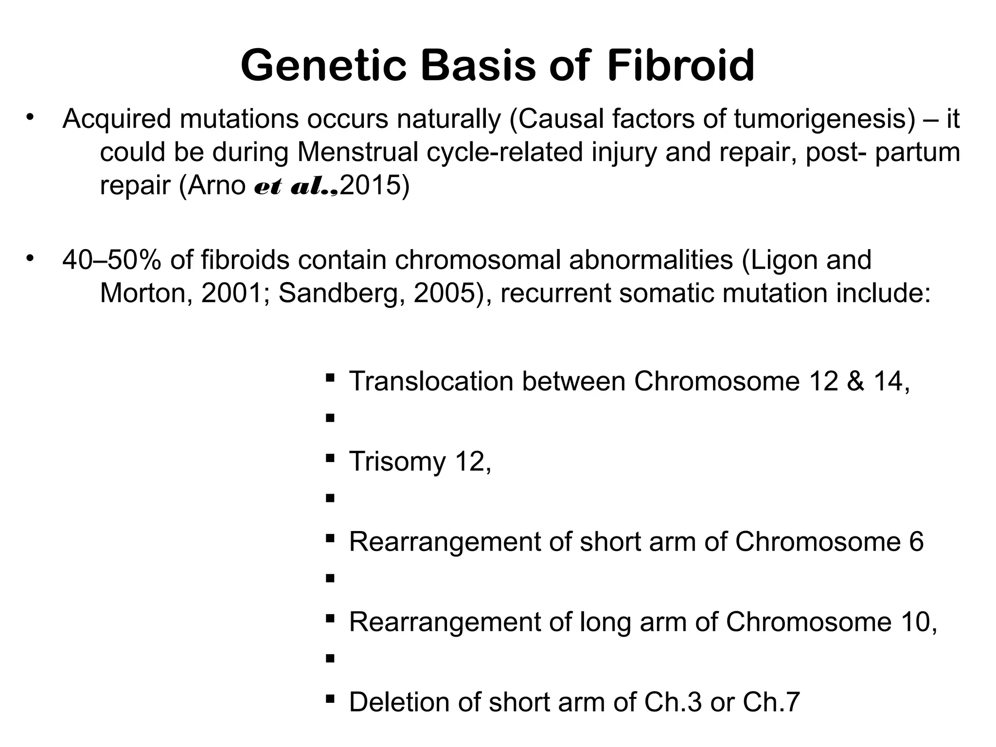 Genetic risk of uterine fibroid and its disparity | ODP