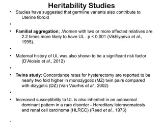 Genetic risk of uterine fibroid and its disparity | ODP