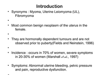 Genetic risk of uterine fibroid and its disparity | ODP | Reproductive ...