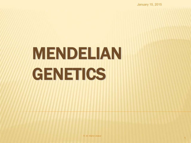 Genetics for NCERT class 12 | PPSX
