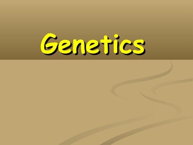 Genetics | PPT