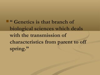 Genetics | PPT