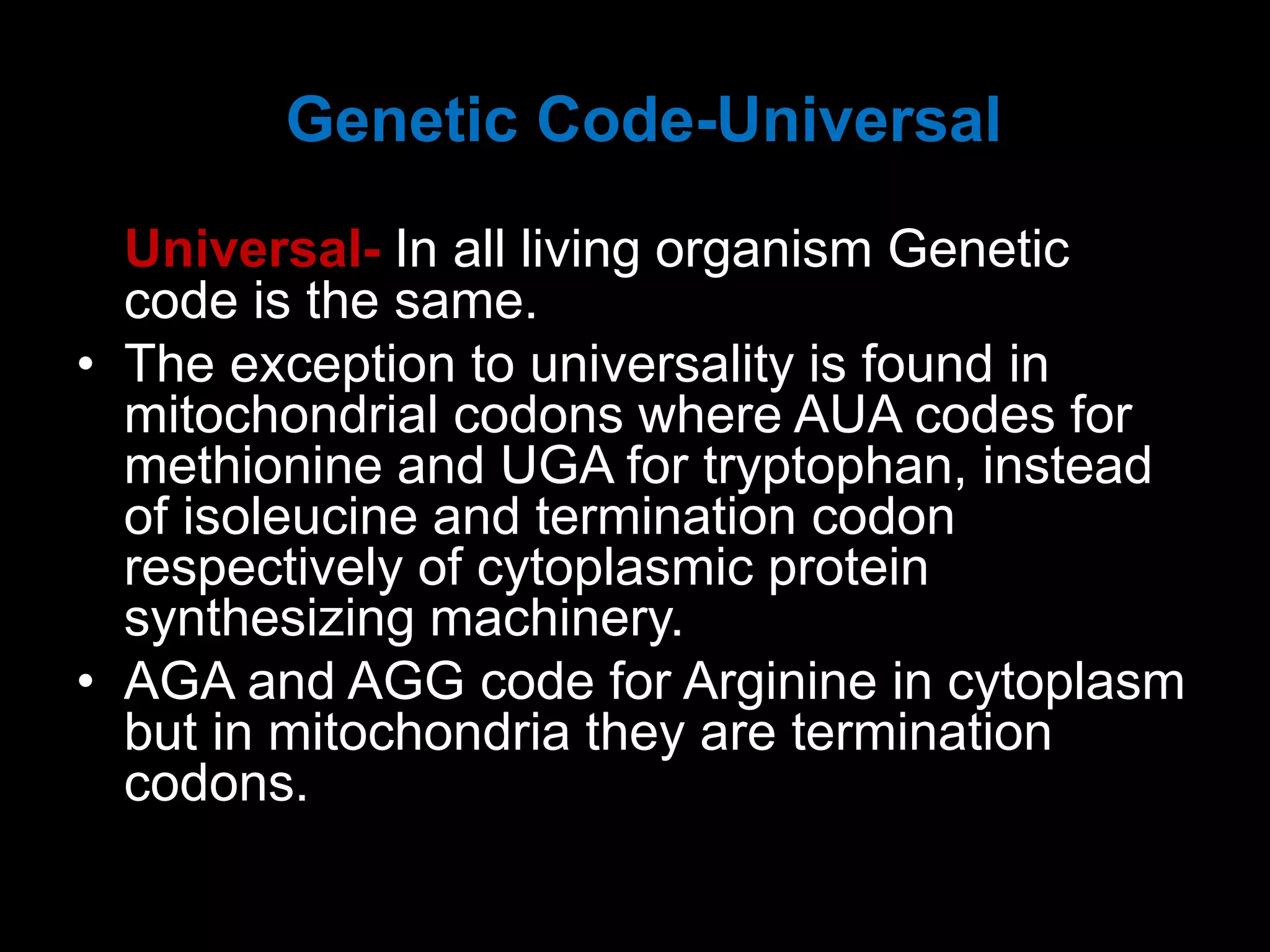 Genetic codons | PPTX