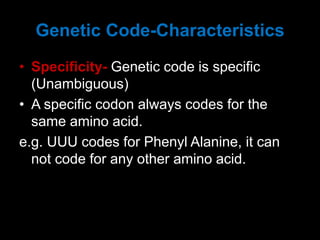 Genetic codons | PPTX