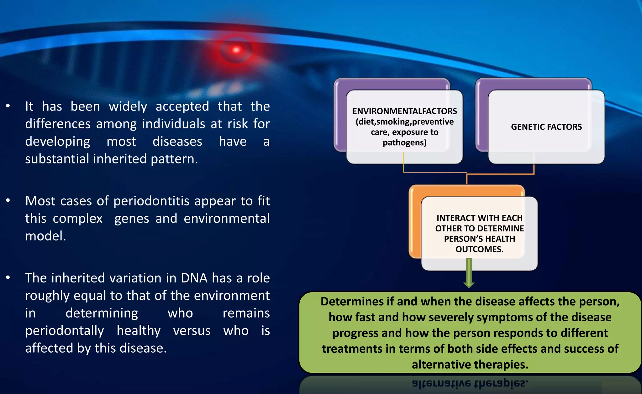 Role of genetics in periodontal diseases | PPTX