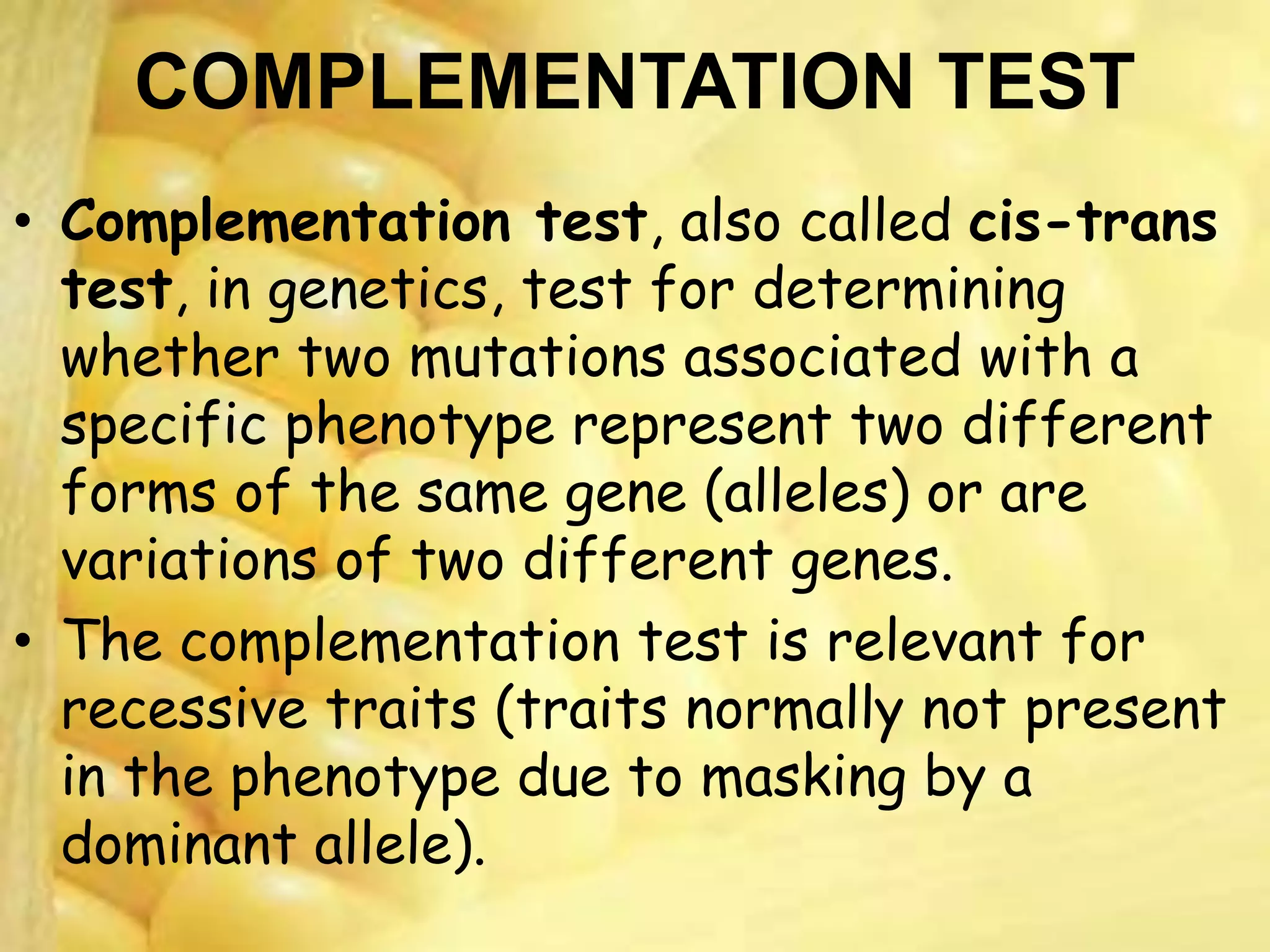 Complementation Test Ac Ds System In Maize Pptx